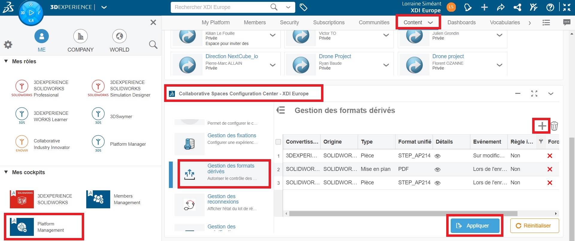 1. Export sur 3DEXPERIENCE : Conversion STEP & PDF