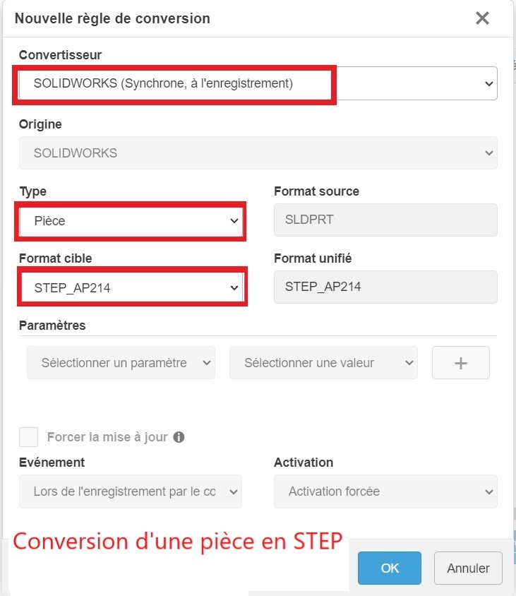 1. Export sur 3DEXPERIENCE : Conversion STEP & PDF