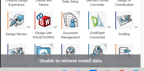 Unable to retrieve install data - fix
